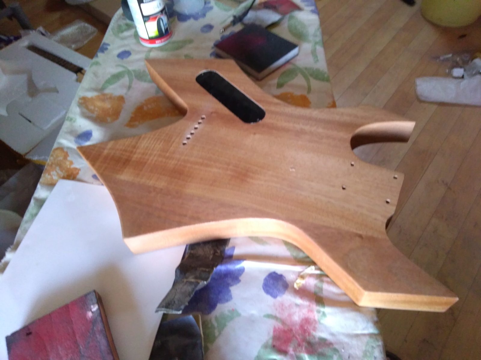 Custom Baritone Guitar with Fanned Frets, Artec H.B.L.C. Hot Rail ...